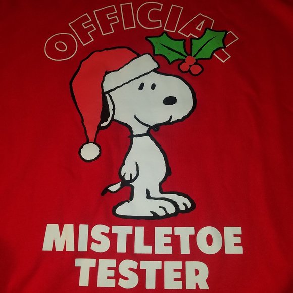 Peanuts | Shirts | Peanuts Snoopy Official Mistletoe Tester Mens New ...